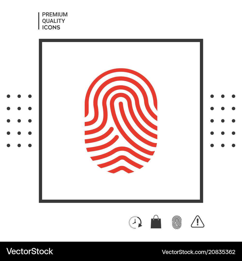 Fingerprint scanned finger icon Royalty Free Vector Image