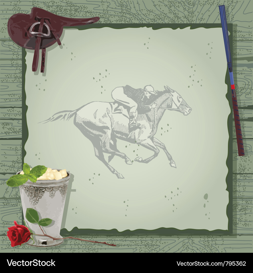 Horse racing party invitation Royalty Free Vector Image