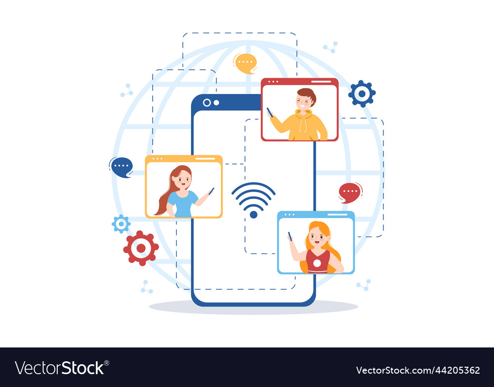 Intranet internet network connection technology Vector Image