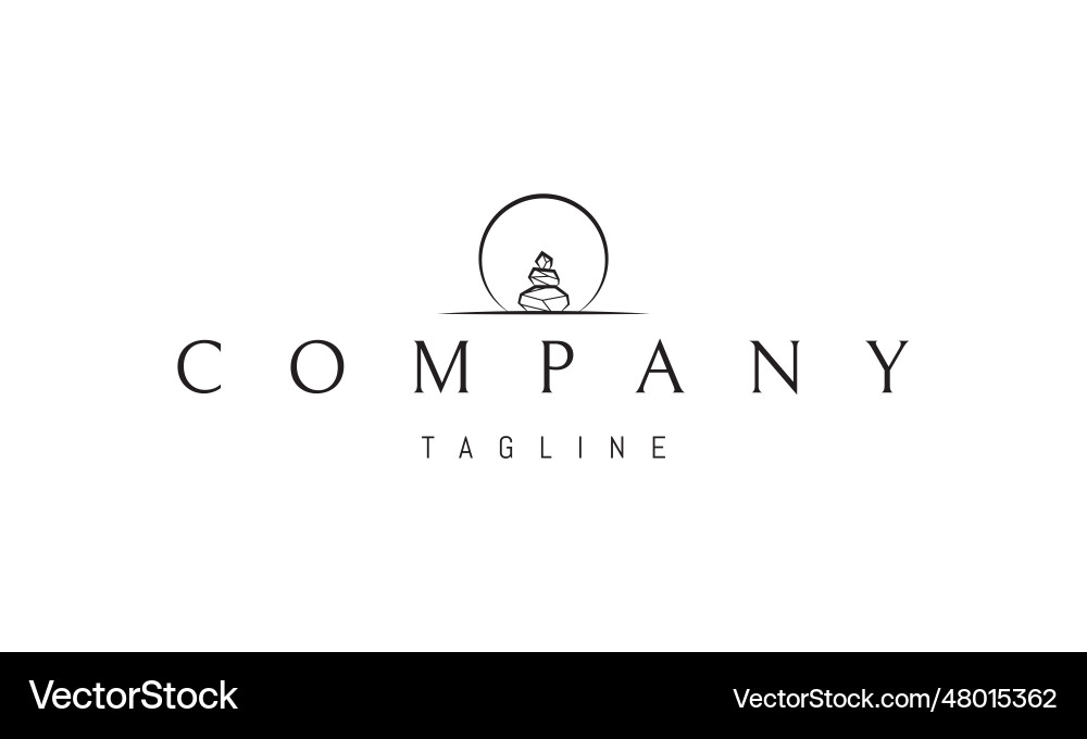 Logo on which an abstract image of a rock Vector Image
