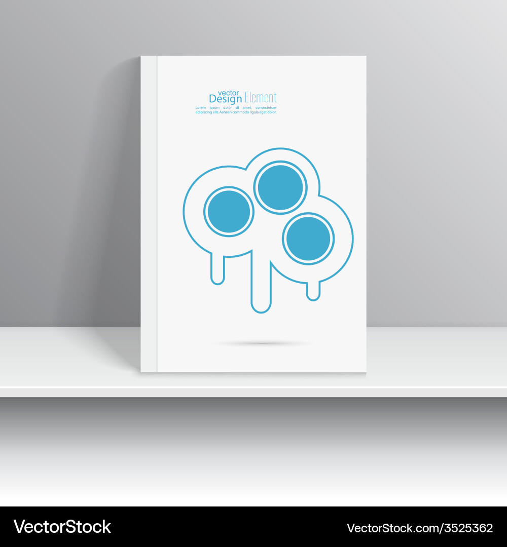 Magazine cover with curved lines dotted Royalty Free Vector