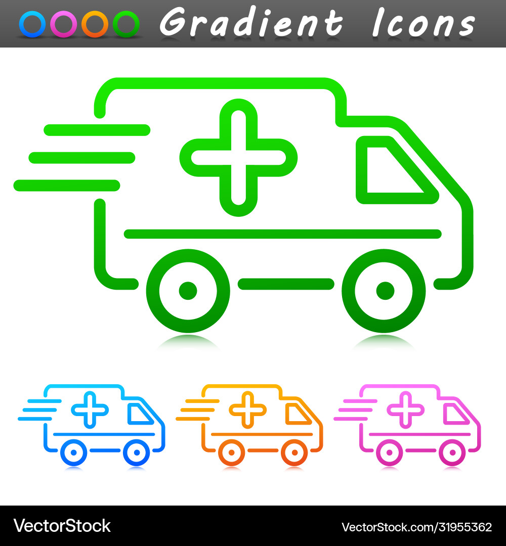 Medical van symbol icon Royalty Free Vector Image