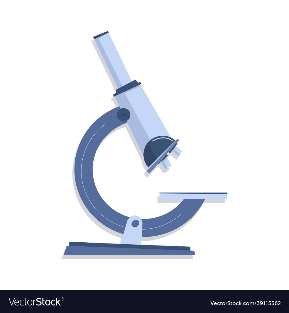 Microscope flat Royalty Free Vector Image - VectorStock