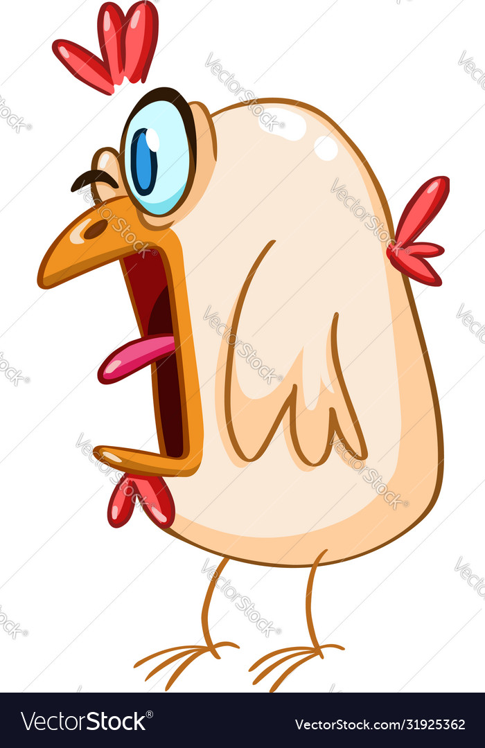Panicked chicken Royalty Free Vector Image - VectorStock Panicked chicken Royalty Free Vector Image - VectorStock