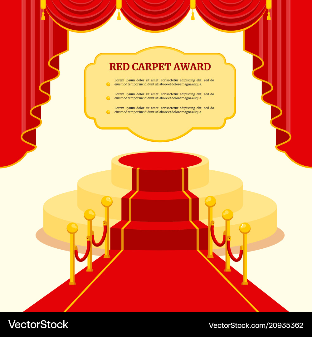 Red Award Ceremony Backdrop Royalty Free Vector Image