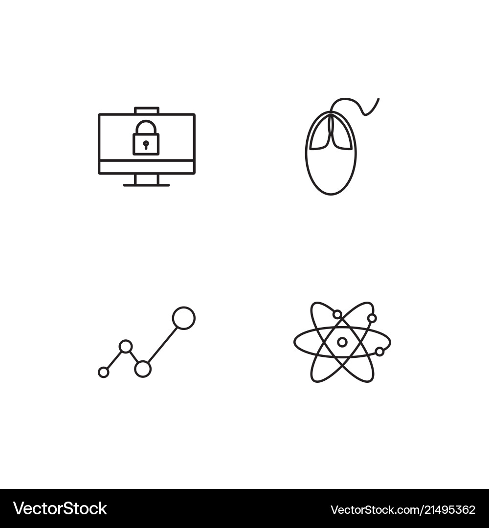 Science linear icons set simple outline icons Vector Image