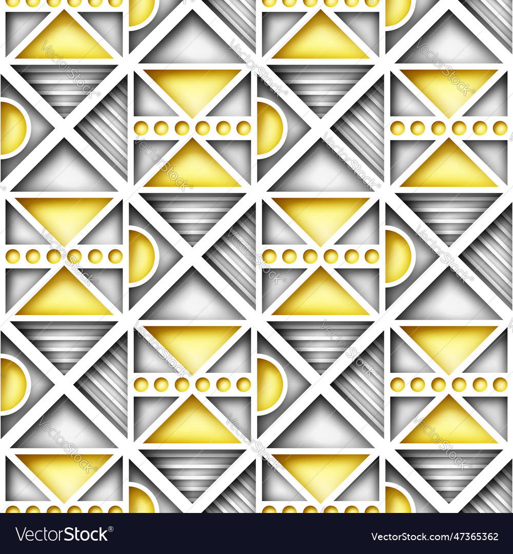 Seamless colorful geometric pattern with triangles