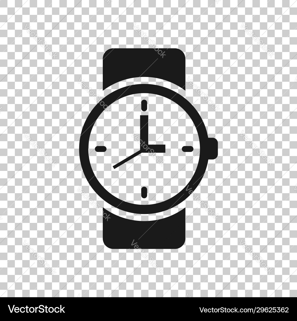 Wrist watch icon in flat style hand clock Vector Image