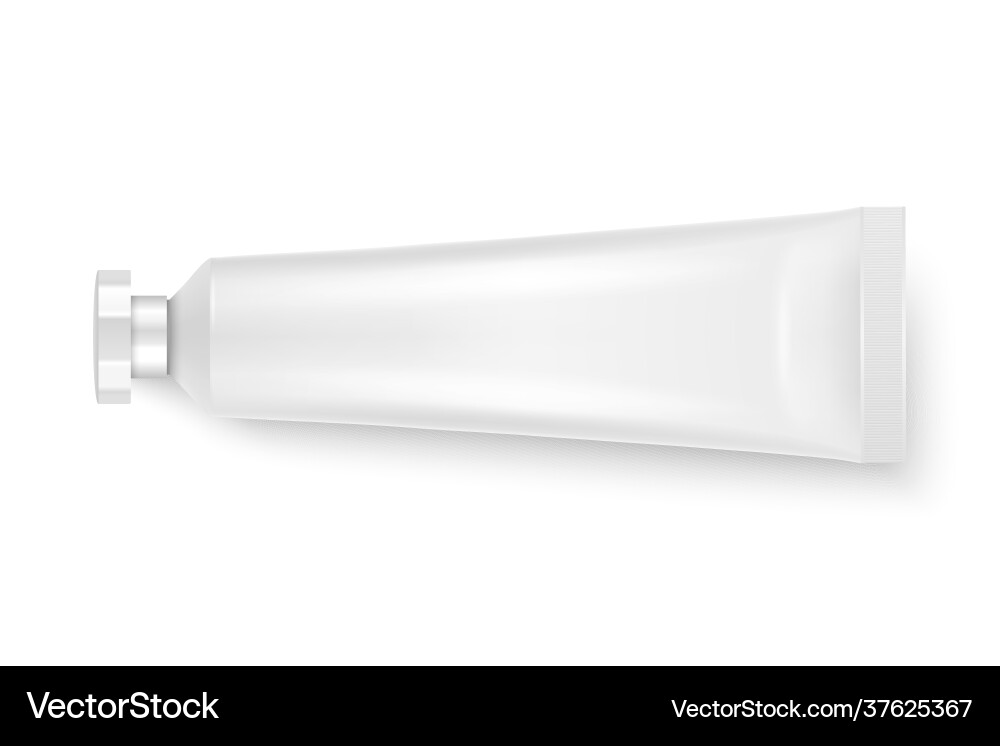 3d realistic plastic metal white tube icon Vector Image
