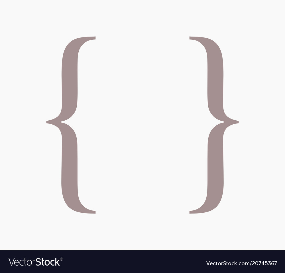 Brackets icon Royalty Free Vector Image - VectorStock