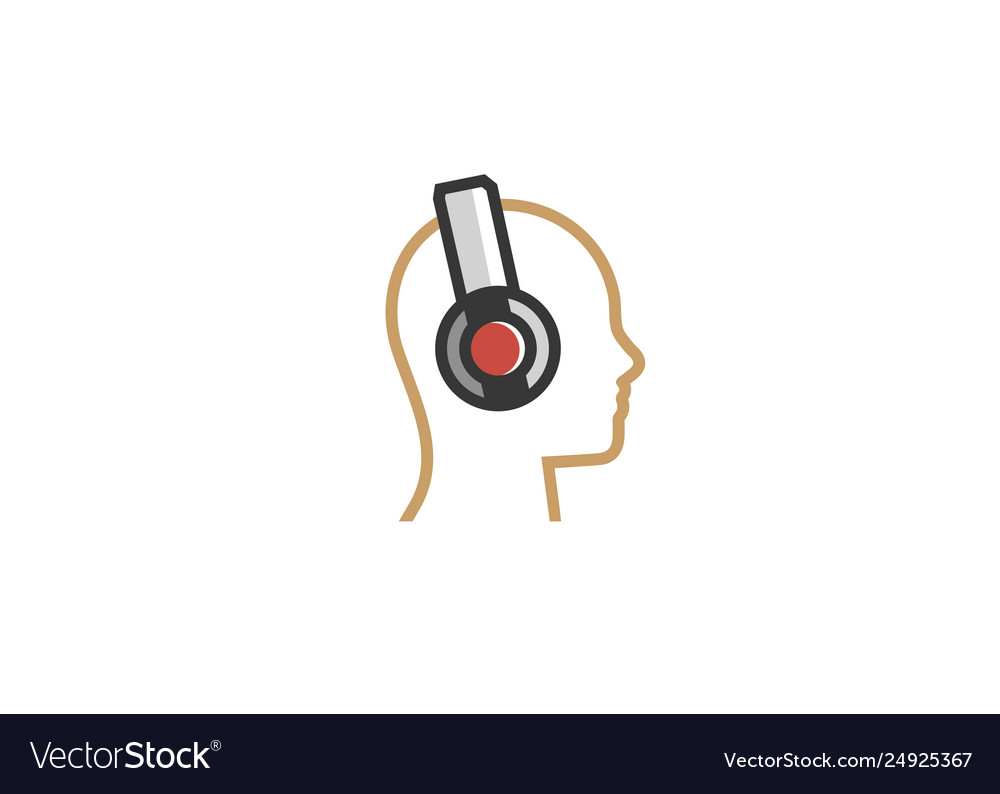 Creative human head logo Royalty Free Vector Image