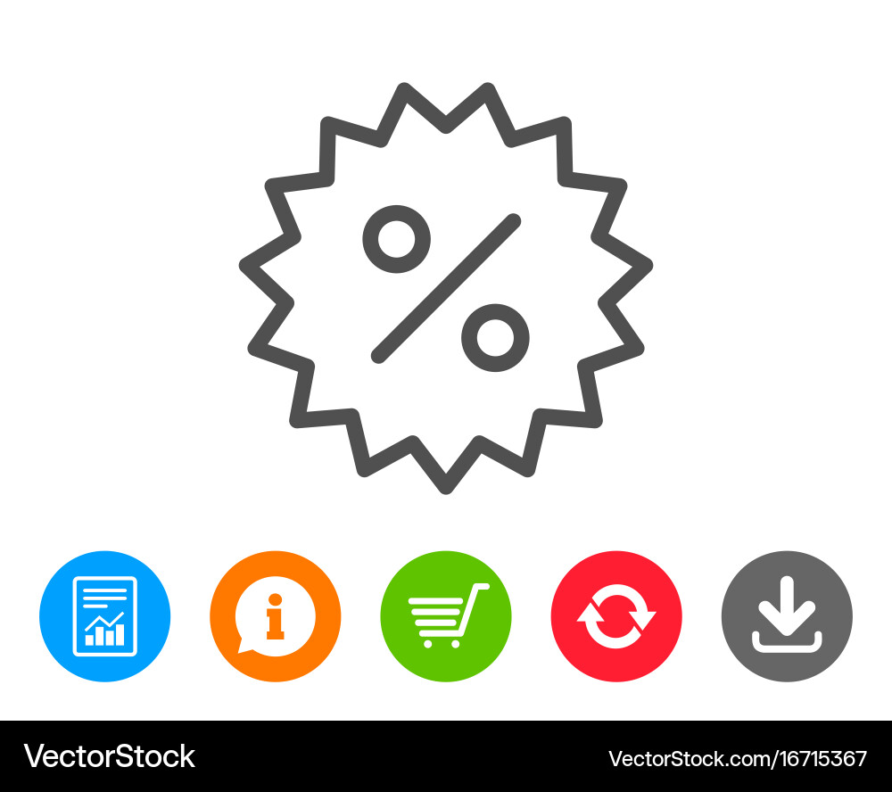 Discount line icon special offer sign Royalty Free Vector