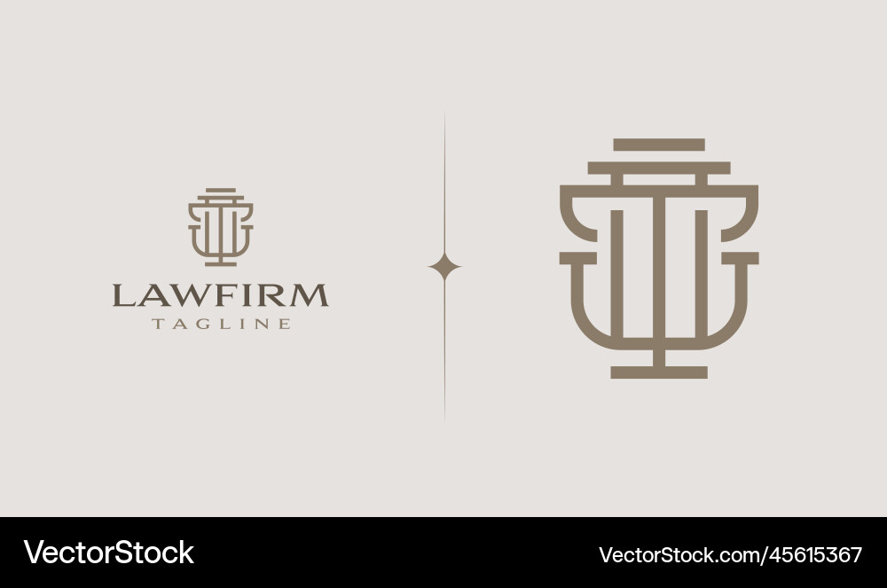 Law firm logo template universal creative premium Vector Image
