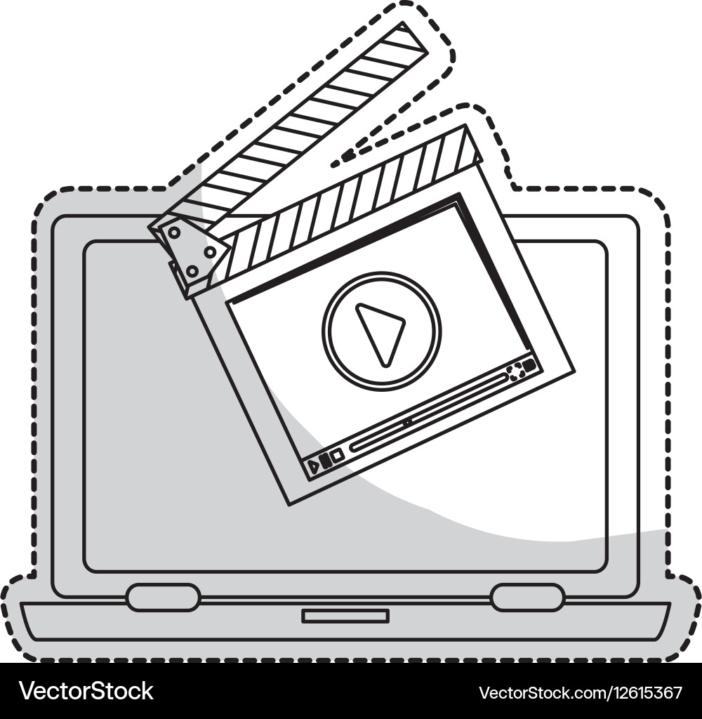 Movie or video related icon image Royalty Free Vector Image