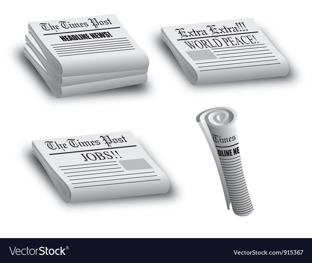 Newspaper Royalty Free Vector Image - VectorStock