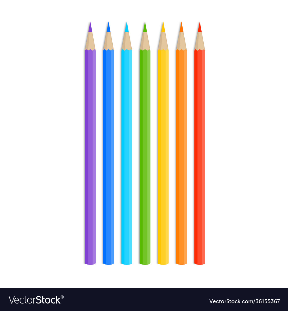 Pencil different colors Royalty Free Vector Image