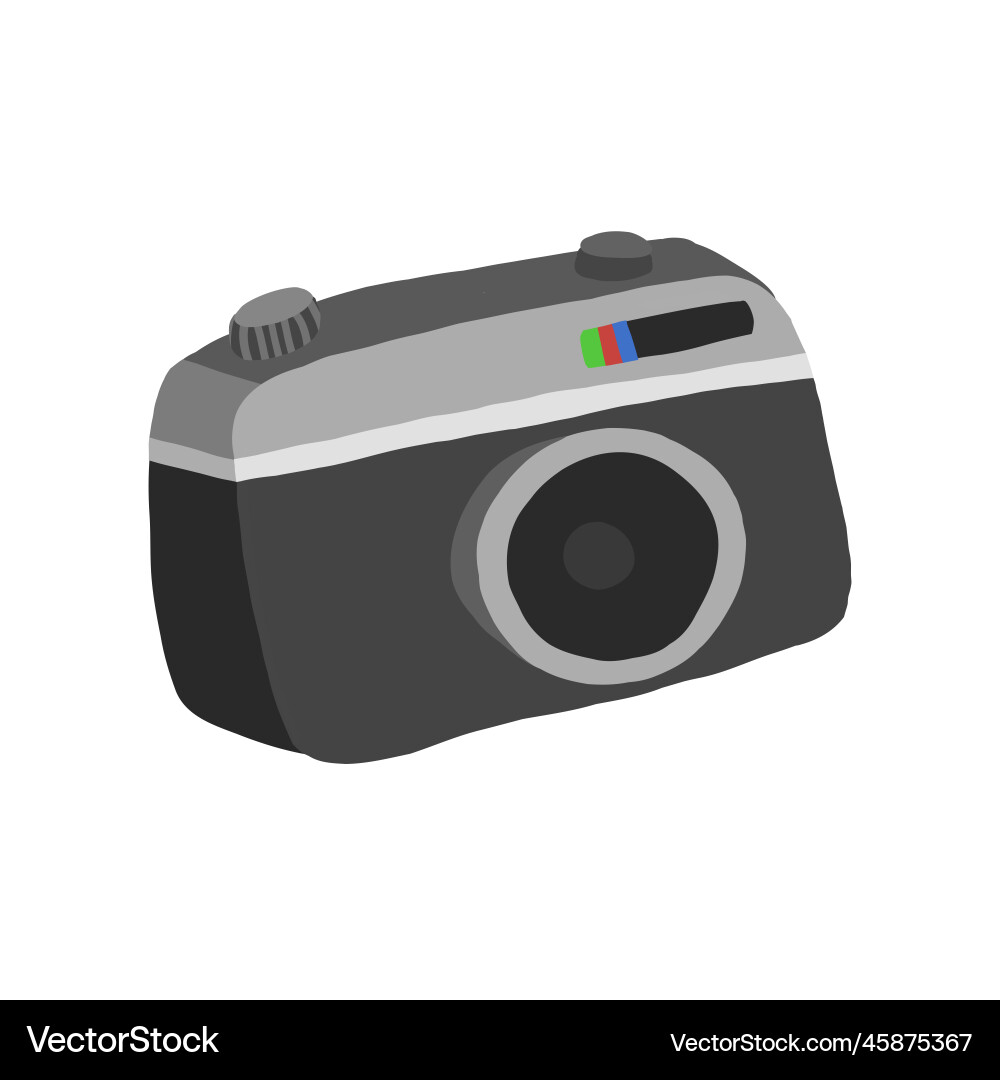 Photo camera in cartoon style Royalty Free Vector Image