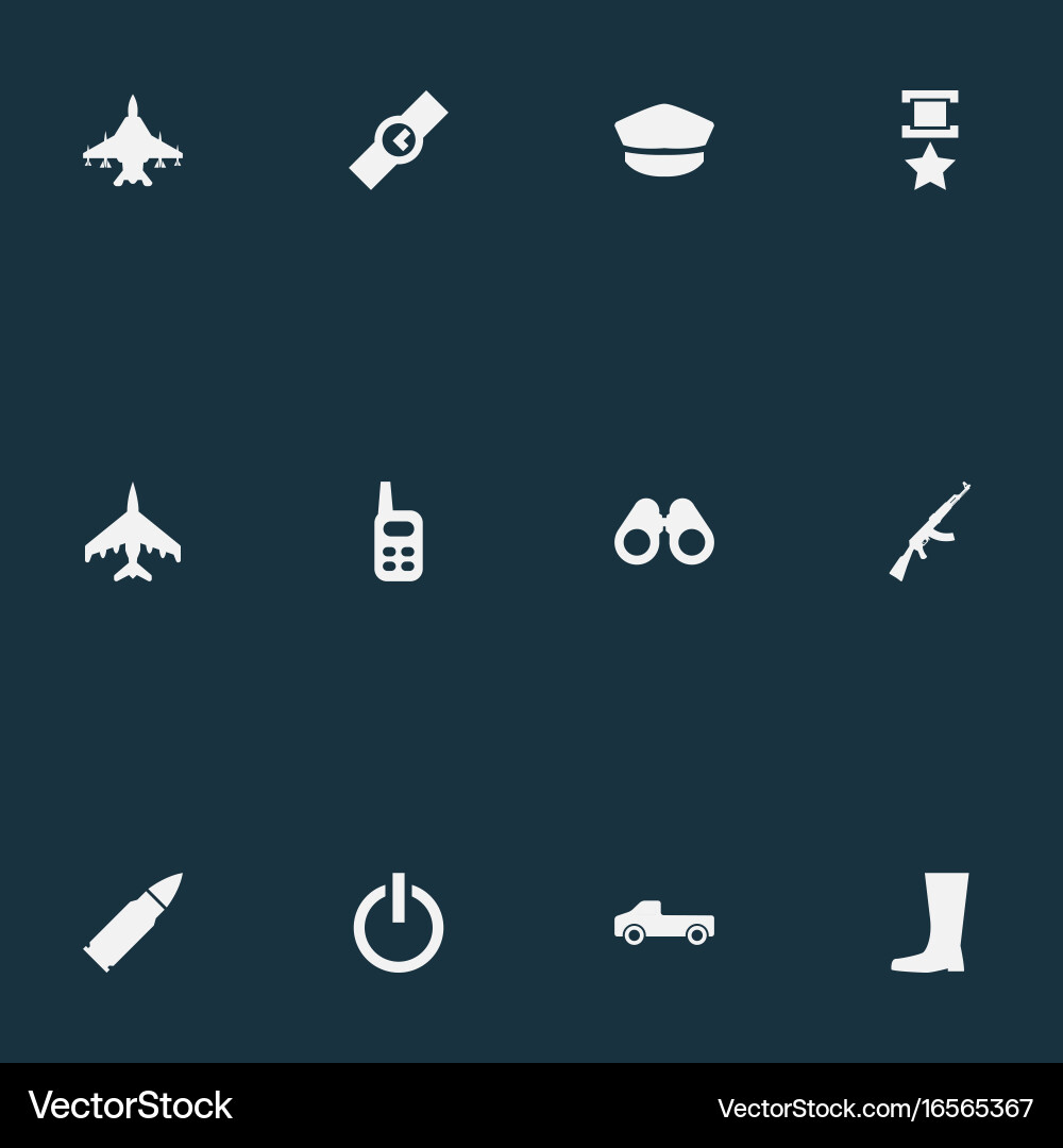 Set of simple battle icons Royalty Free Vector Image