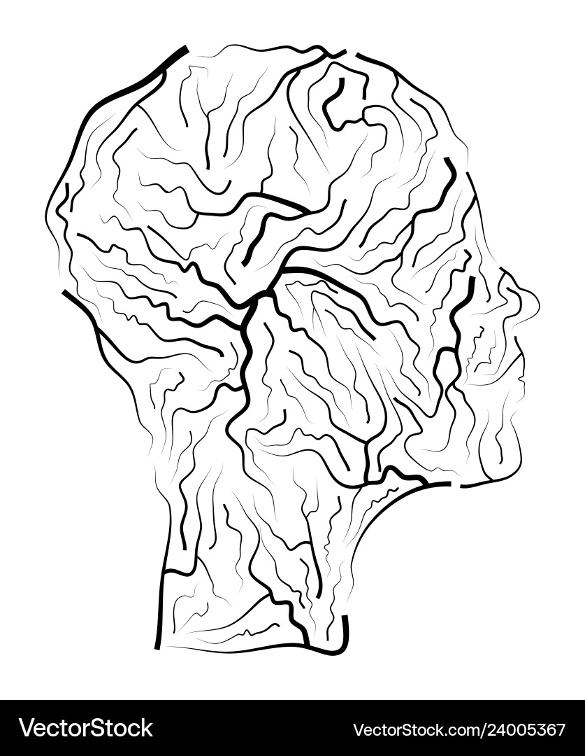 Vein human head symbol icon design beautiful Vector Image