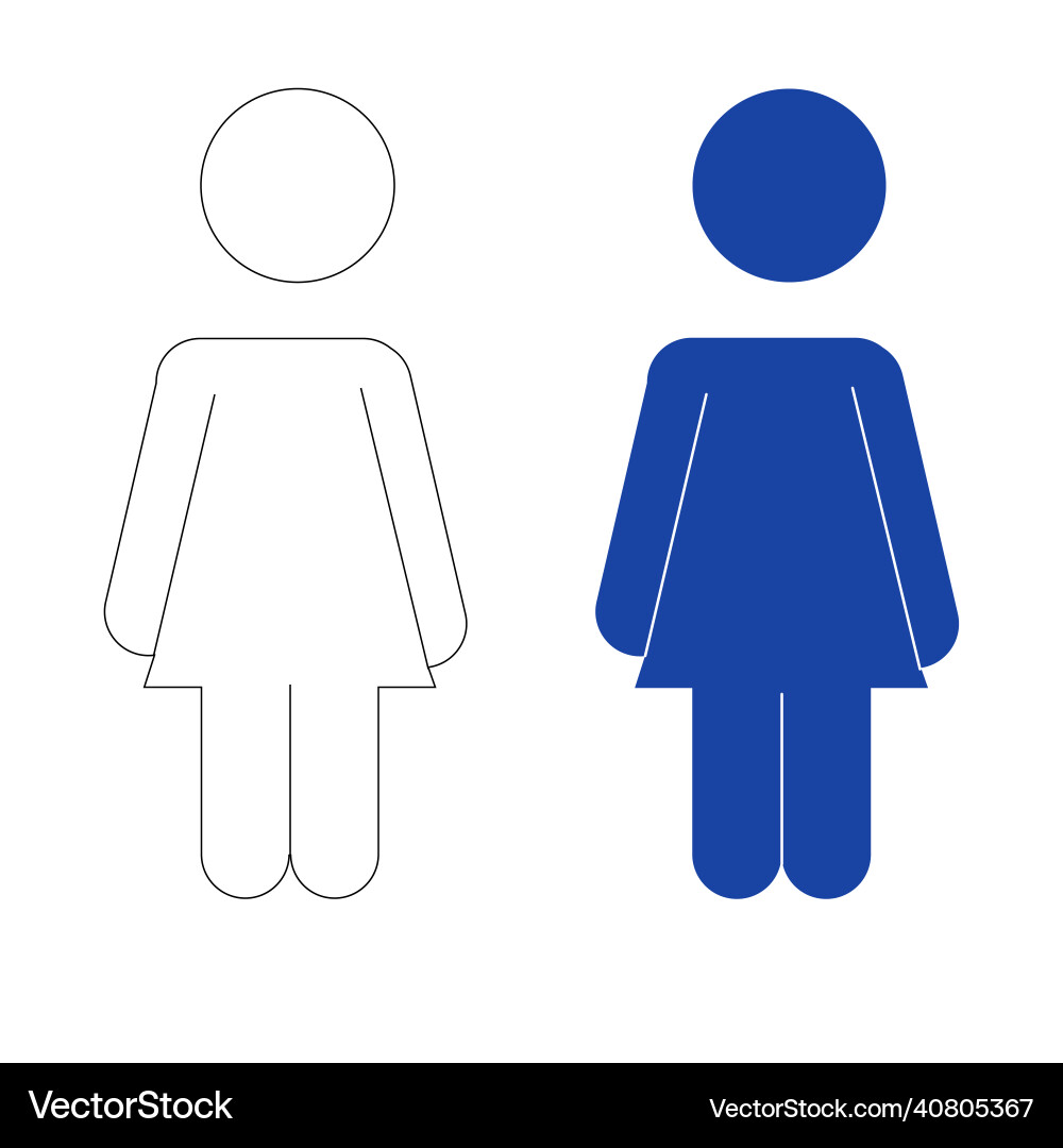 Woman icon simple flat symbol perfect Royalty Free Vector
