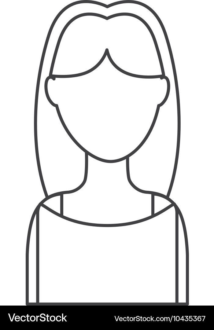 Young woman isolated icon Royalty Free Vector Image