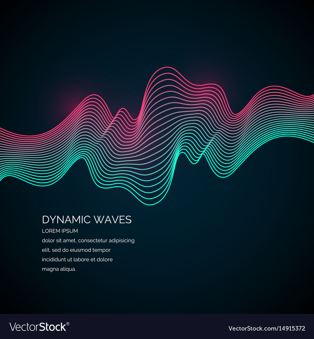 Abstract background with a dynamic waves Vector Image