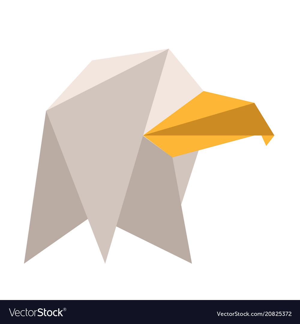 Abstract low poly eagle icon Royalty Free Vector Image