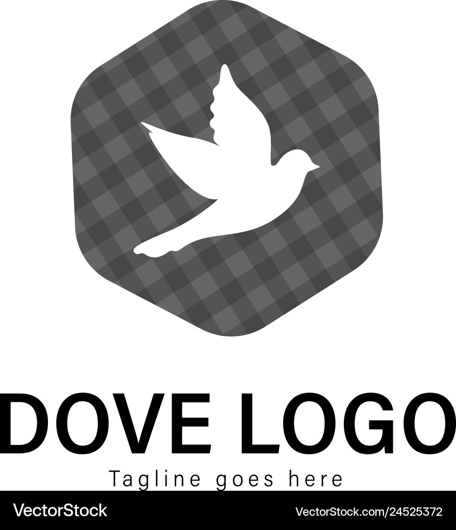 Dove logo template design Royalty Free Vector Image