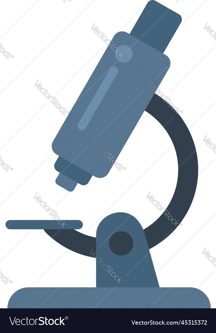 Expertise microscope icon flat control Royalty Free Vector