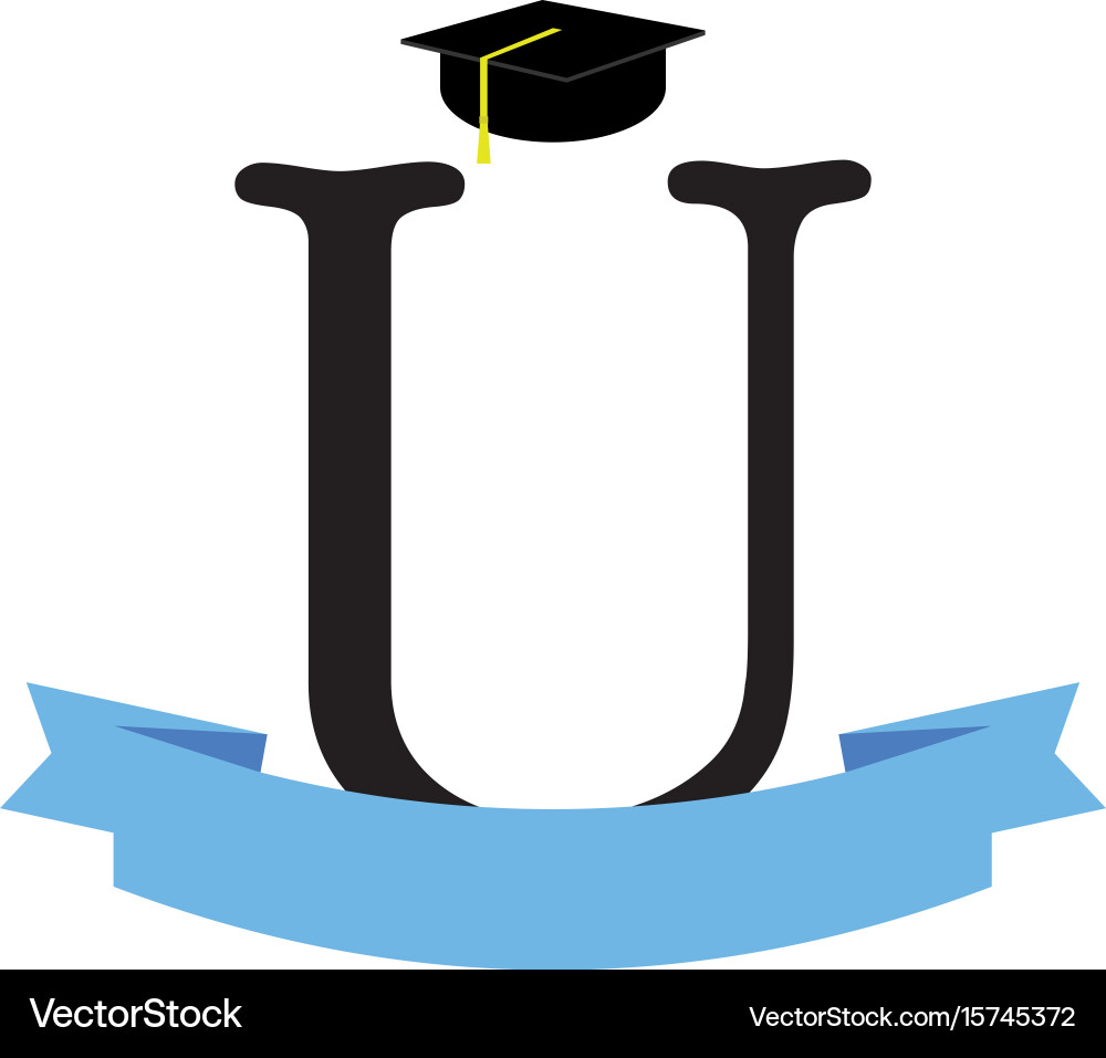 Graduate hat concept university logo graduation Vector Image