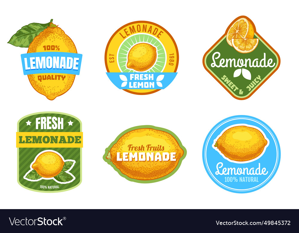 Lemonade label Royalty Free Vector Image - VectorStock