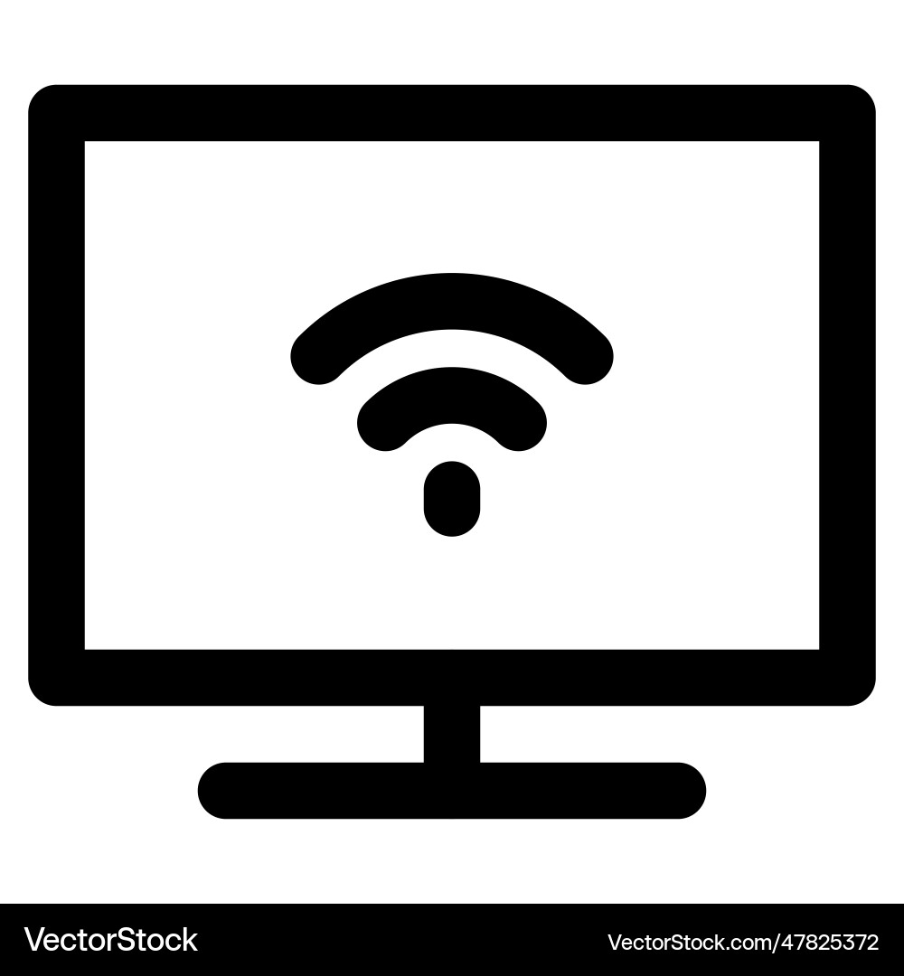 Living room tv with wireless connectivity Vector Image