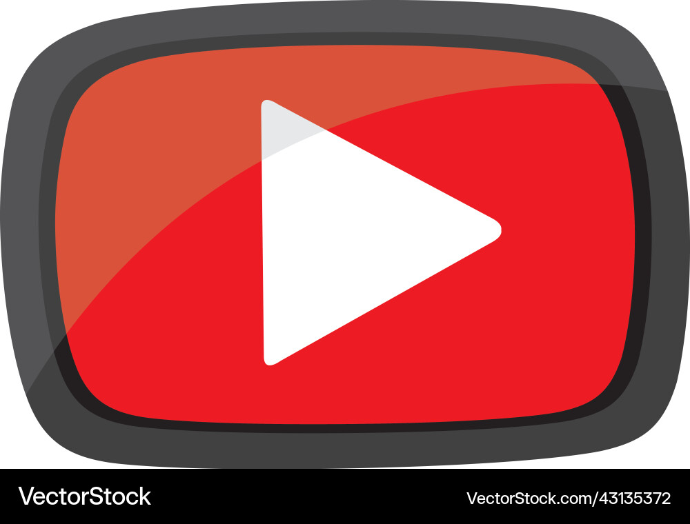 Play button icon video sign media player video Vector Image