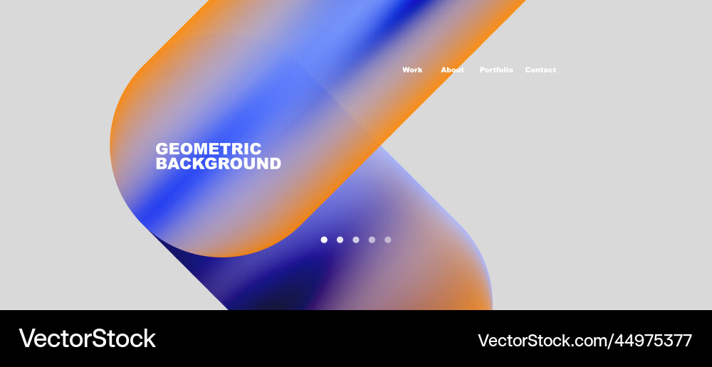 Abstract circles and round shapes landing page Vector Image