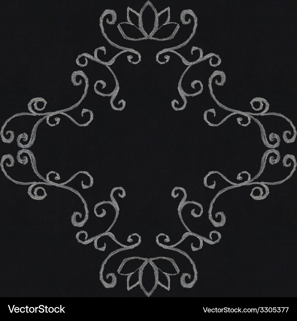 Chalk decorative frame Royalty Free Vector Image