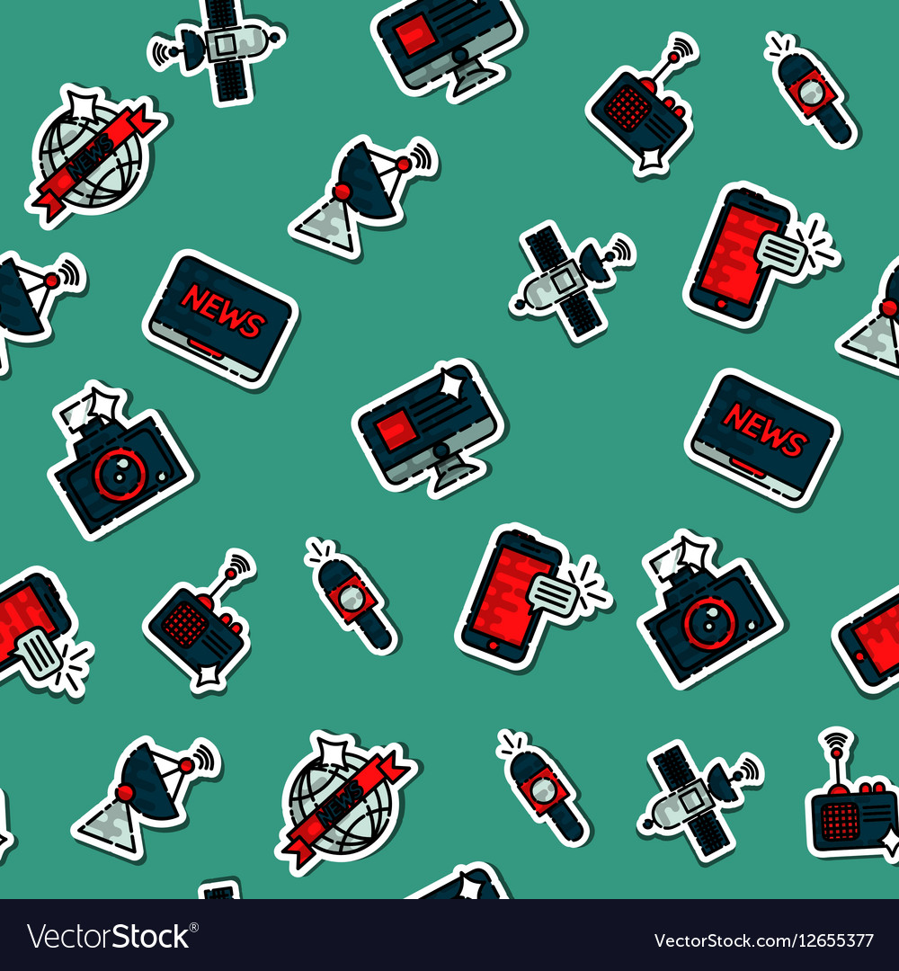 Colored mass media pattern Royalty Free Vector Image