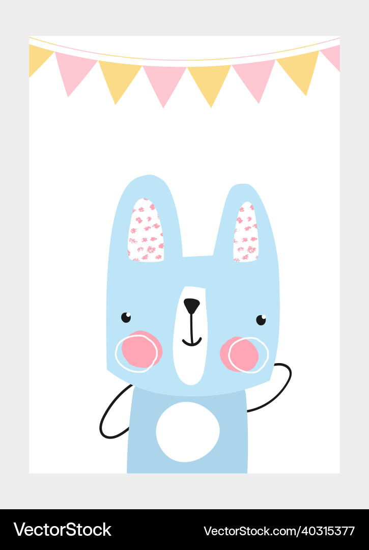 Cute animal poster Royalty Free Vector Image - VectorStock