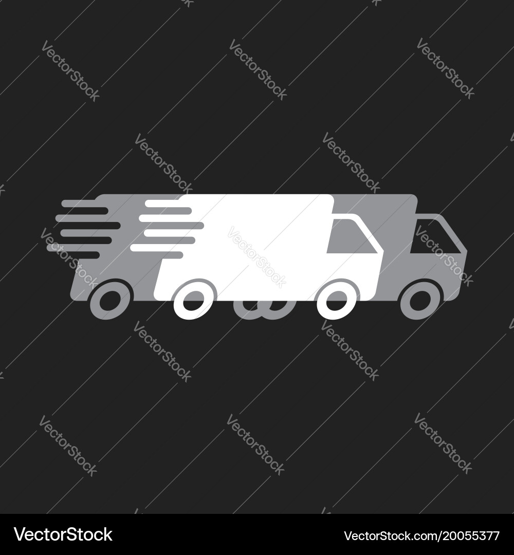 Delivery truck logo fast service Royalty Free Vector Image
