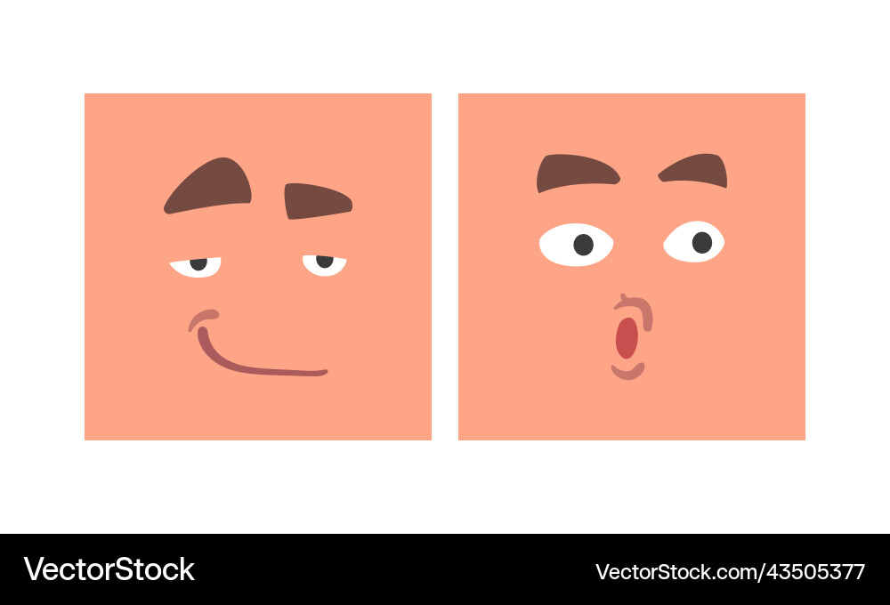 Face expression and emotion with eyebrow and mouth