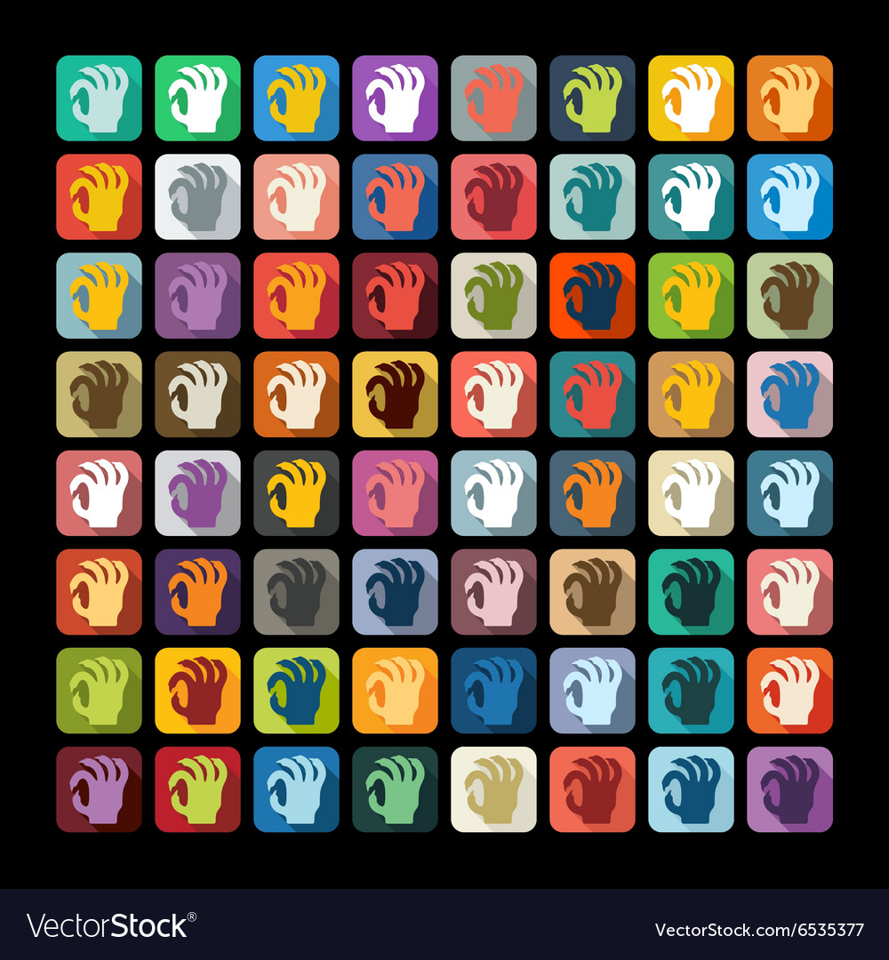 Flat design hand Royalty Free Vector Image - VectorStock