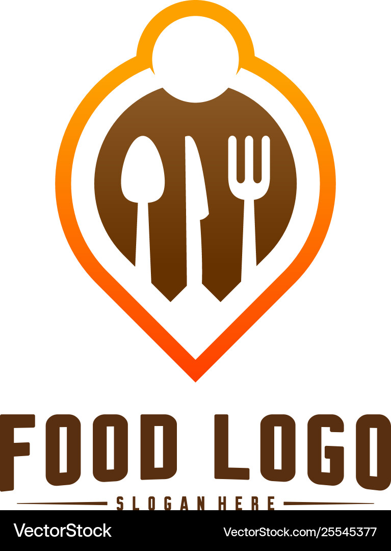 Food point logo design concepts Royalty Free Vector Image