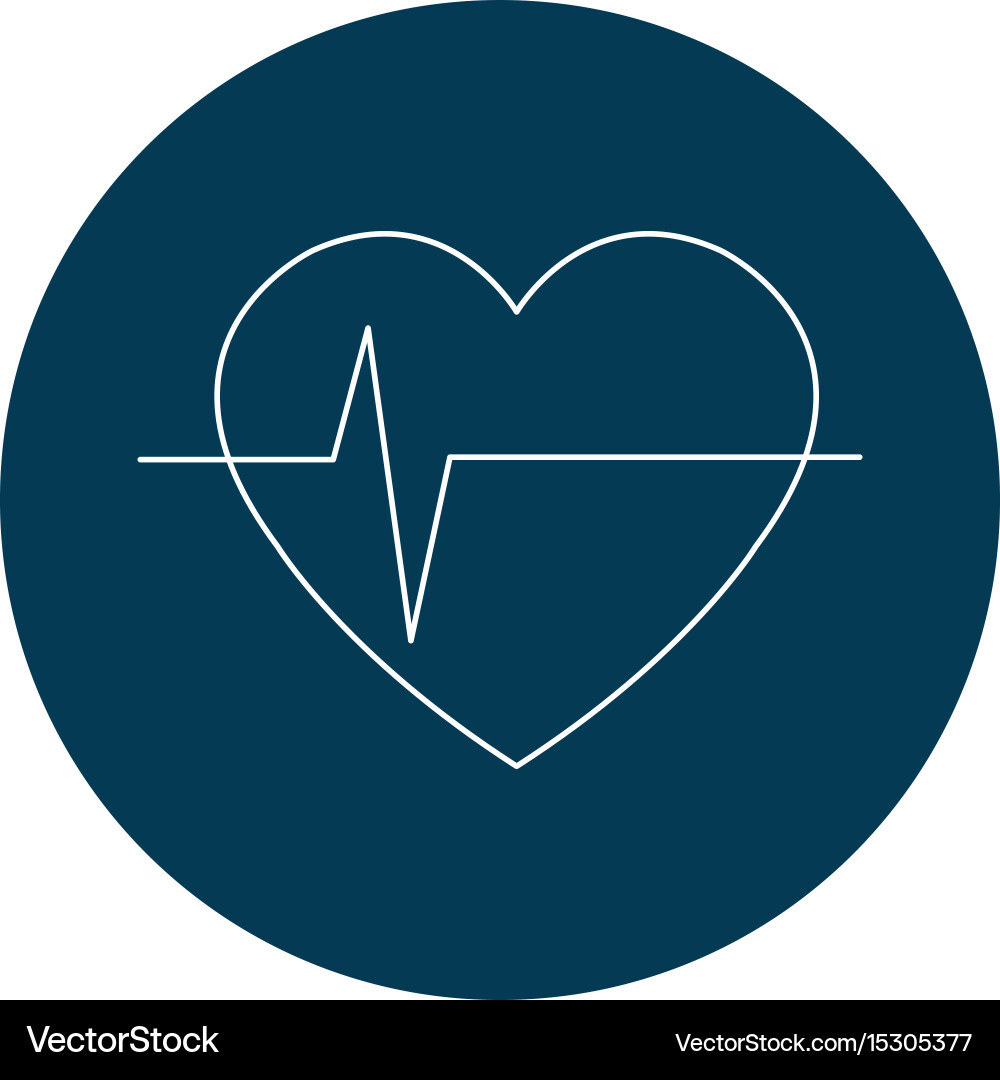 Heart cardiology isolated icon Royalty Free Vector Image