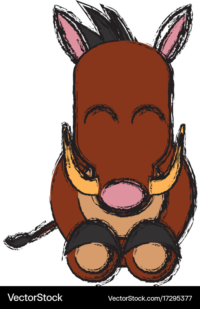 Jabali animal cartoon Royalty Free Vector Image