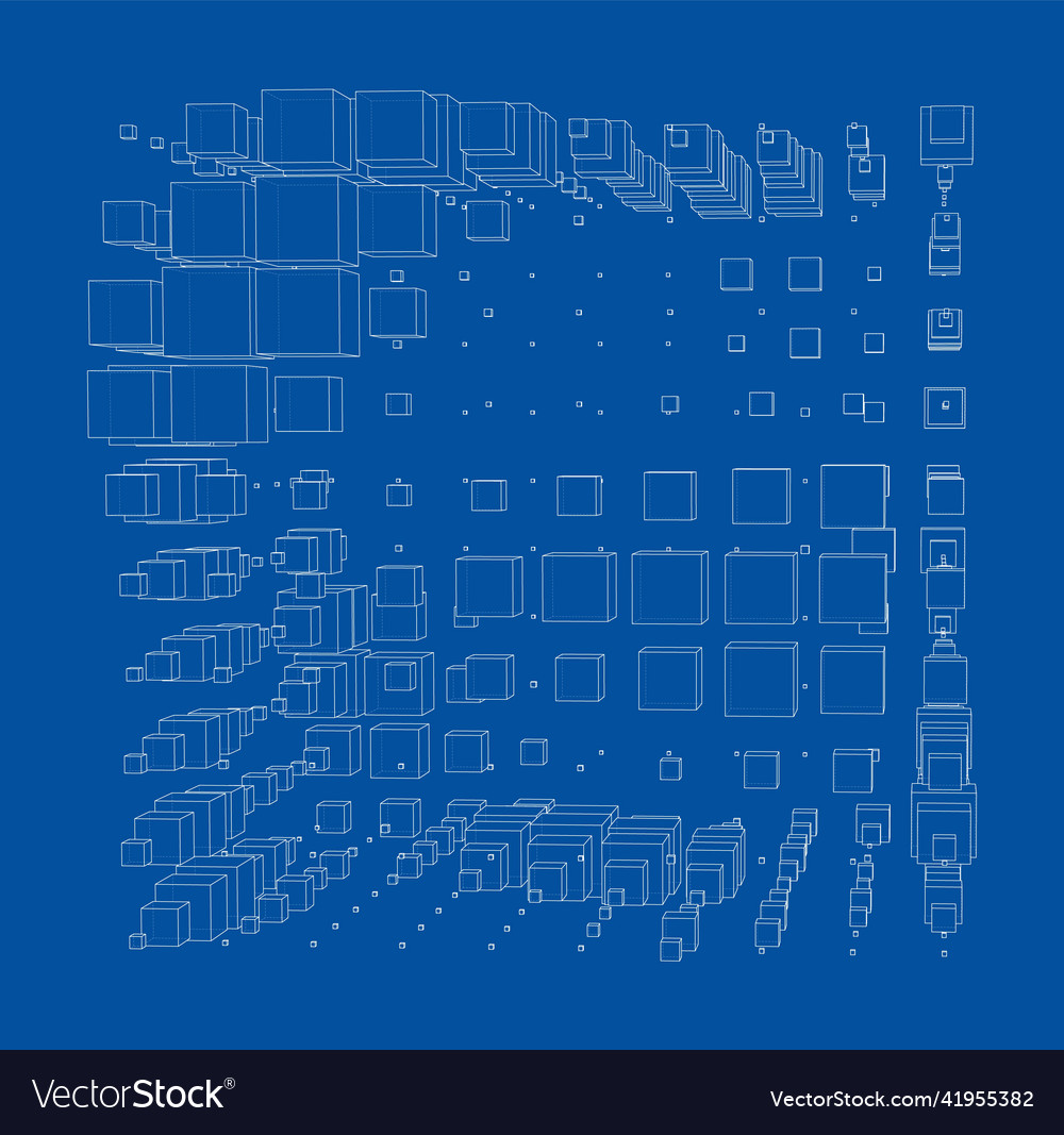 Abstract boxes background Royalty Free Vector Image