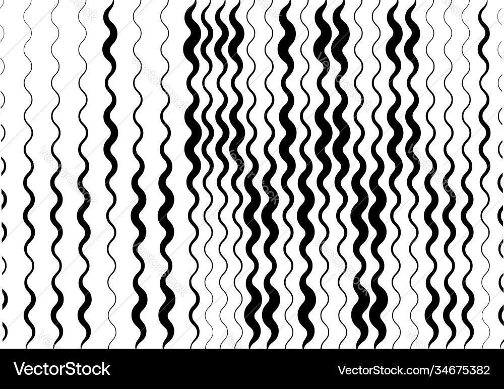 Abstract wavy waving billowy and undulating lines Vector Image