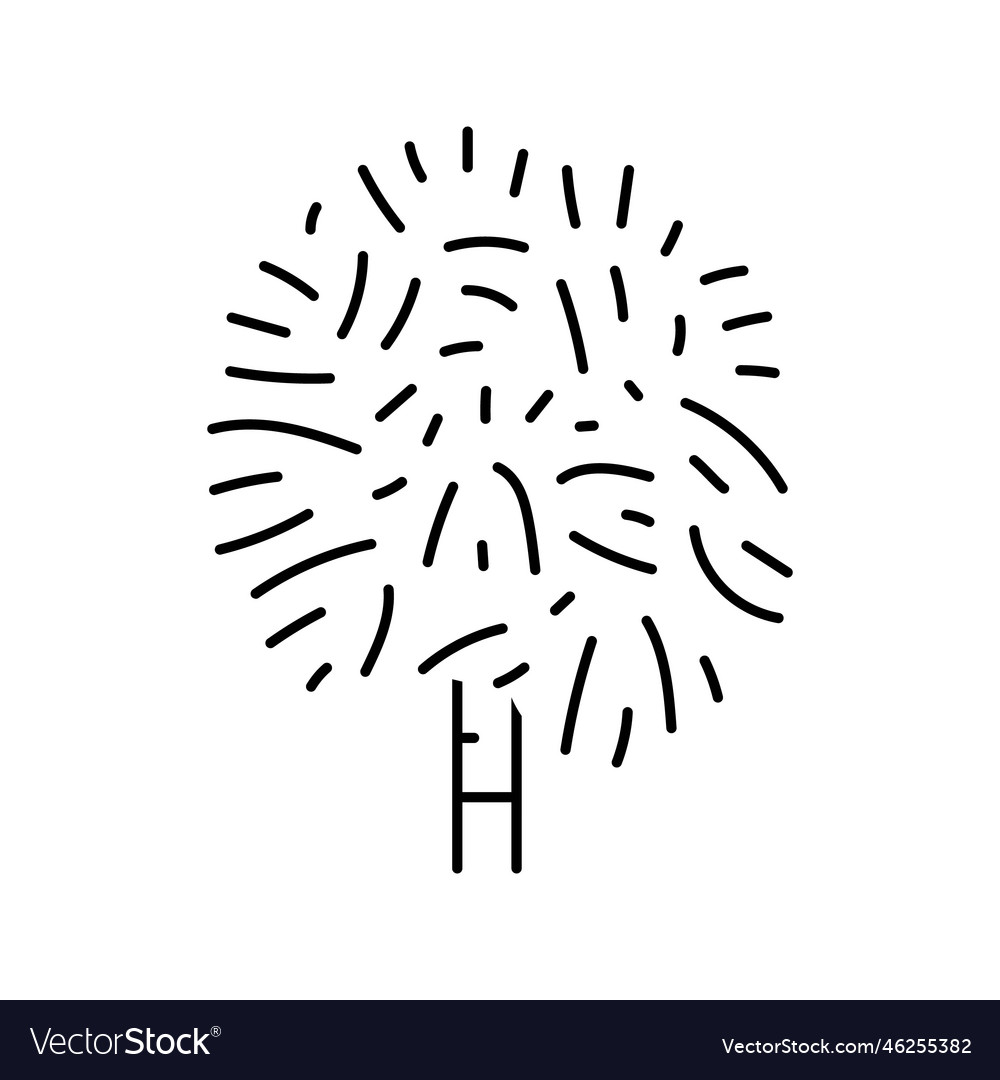 Cabbage palm tree line icon Royalty Free Vector Image Cabbage palm tree line icon Royalty Free Vector Image