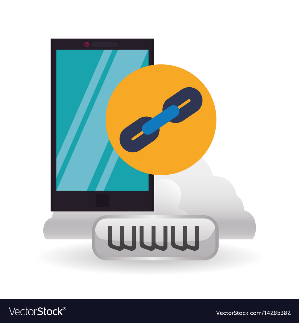 Cloud computing design media icon isolated Vector Image