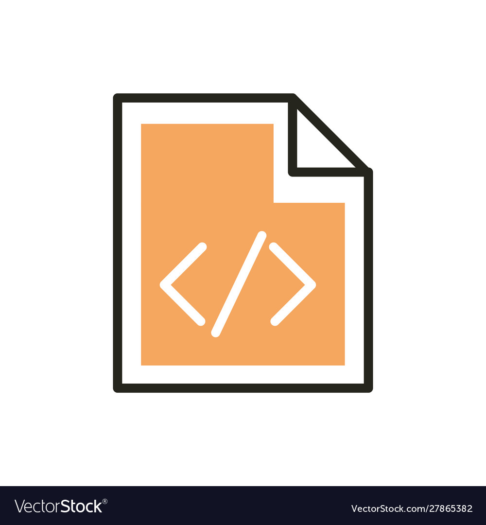 Coding web development icon line and fill Vector Image