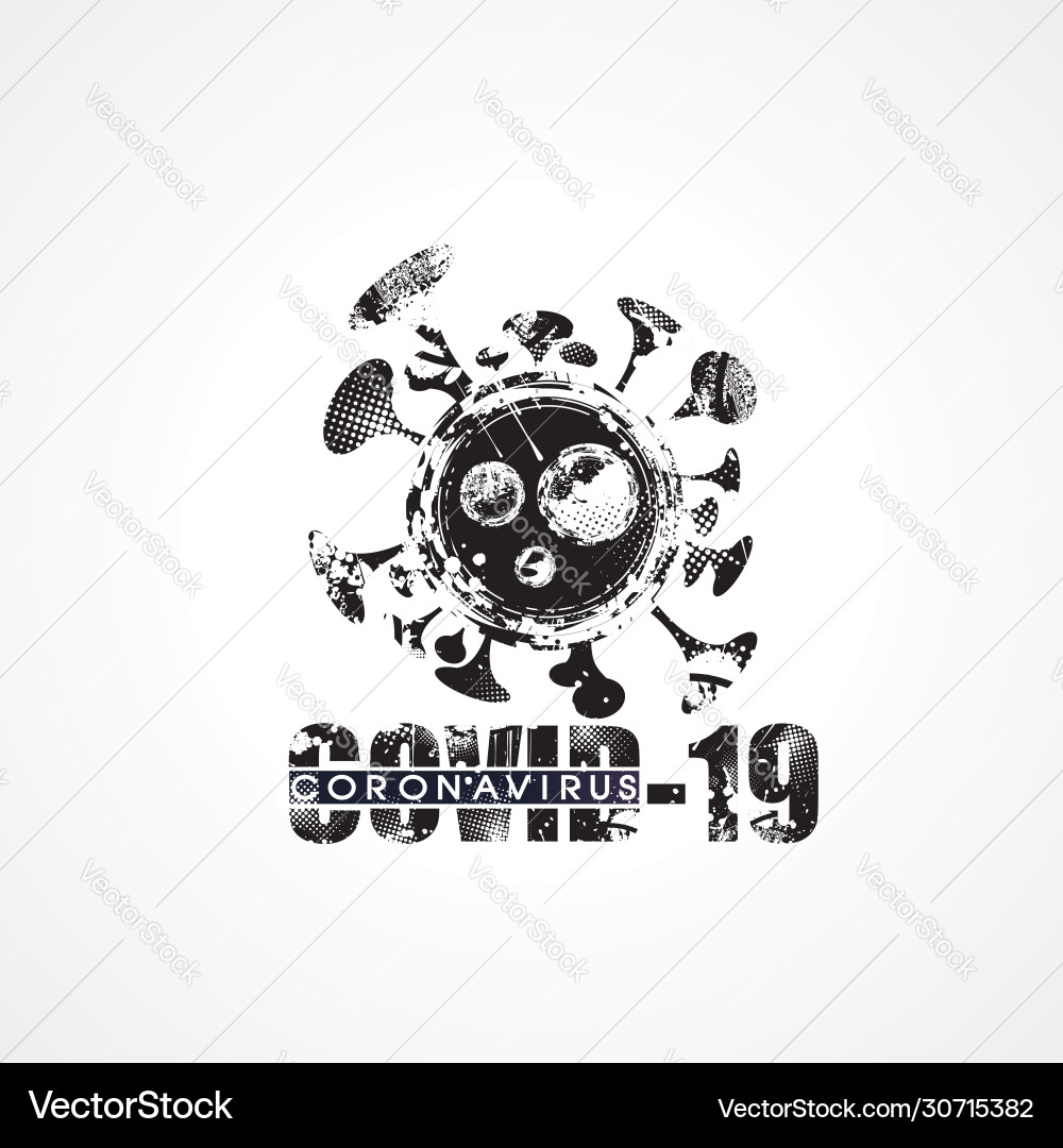 Design symbol covid-19 coronavirus concept Vector Image