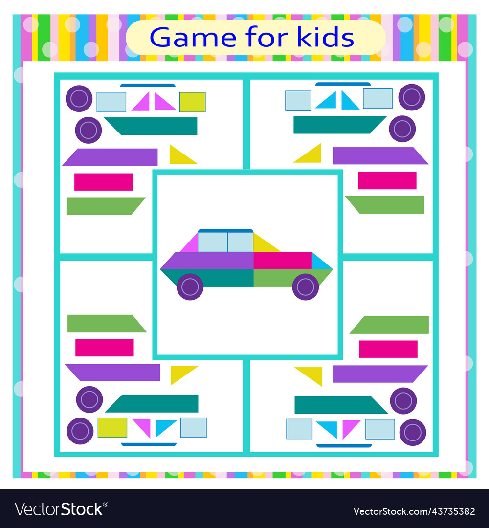 Educational logical game for children Royalty Free Vector